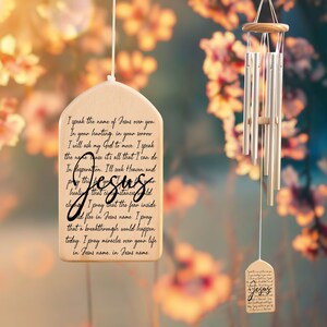 Jesus Wind Chime, Speak the Name of Jesus, Bible Verse Wind Chime ...