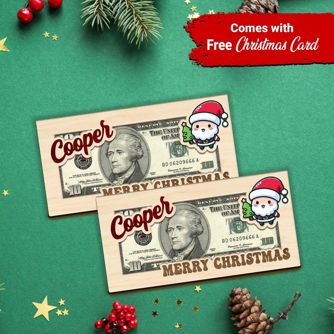 Personalized Money Holder Christmas, Santa Money Holder, Money Card ...