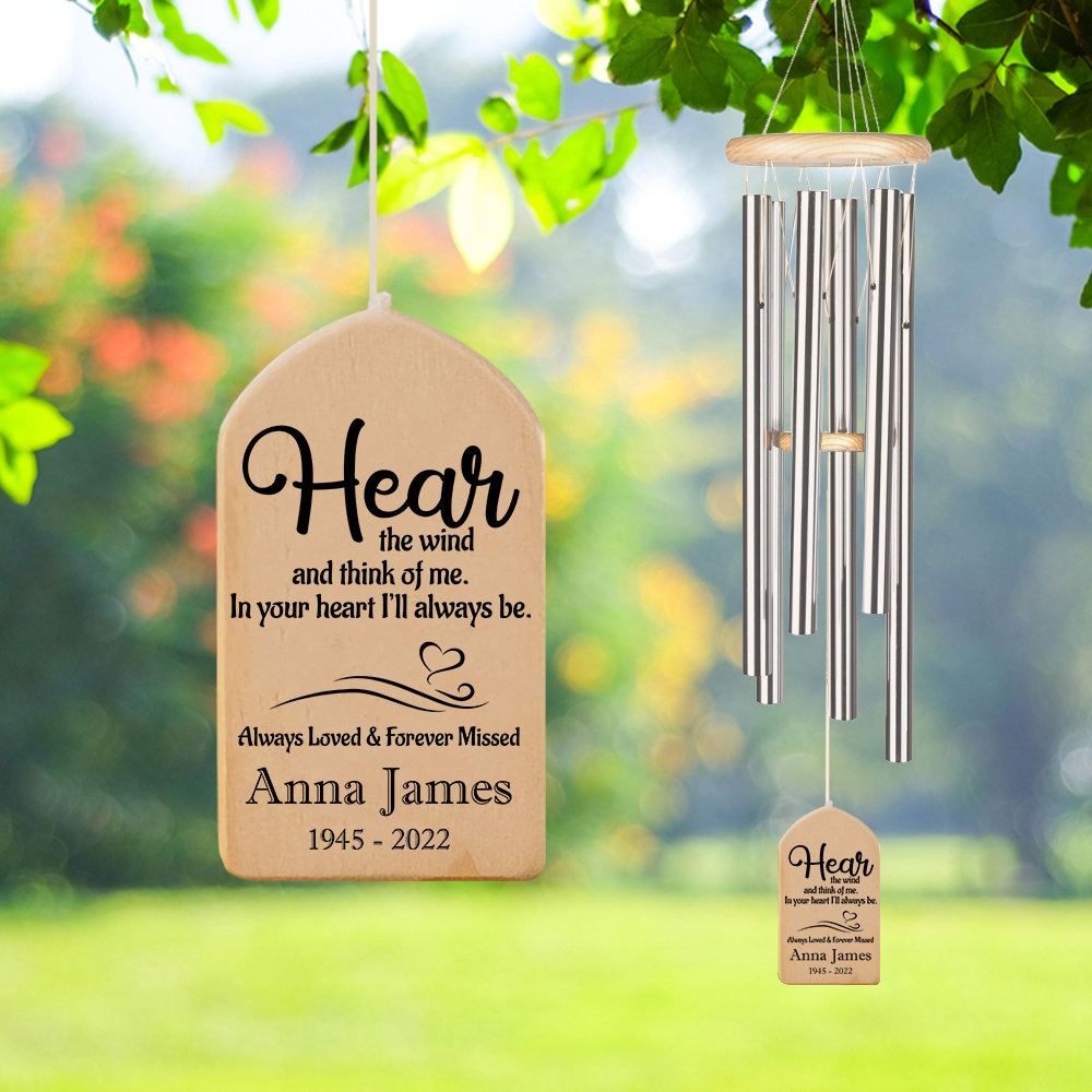 Personalized Memorial Wind Chime Hear the Wind and Know That | Etsy