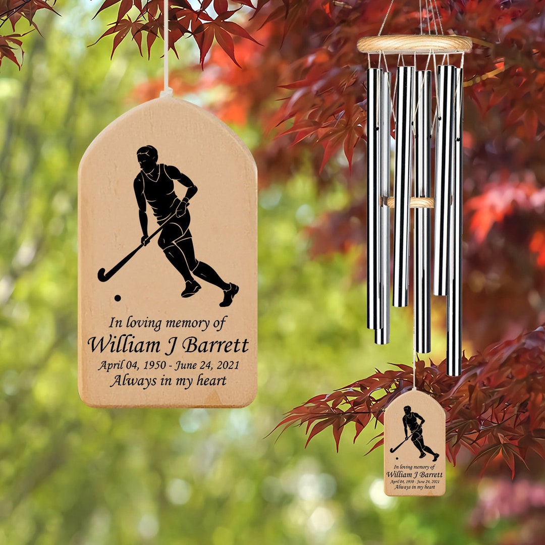 Custom Memorial Wind Chime, Field Hocky Player Wind Chime, Field Hocky ...