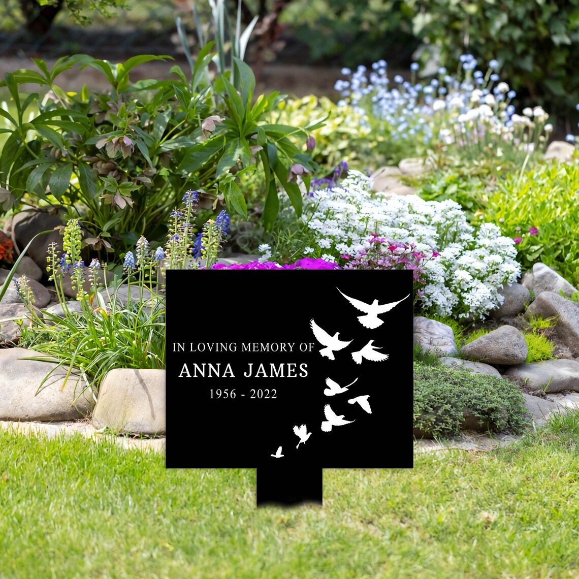 Personalised Sympathy Plaque Dove Peace Marker in Loving - Etsy