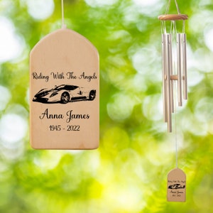 Customized Fallen Car Racer Memorial Wind Chime Racing With the Angels ...