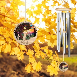 Custom Rabbit Suncatcher Memorial Wind Chime, Pet Loss Sympathy Gift ...
