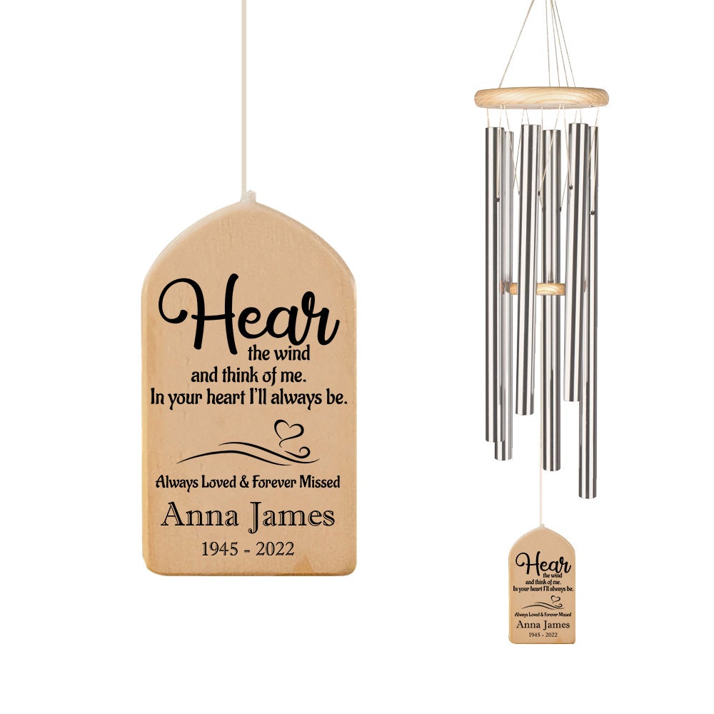 Personalized Memorial Wind Chime Hear the Wind and Know That | Etsy