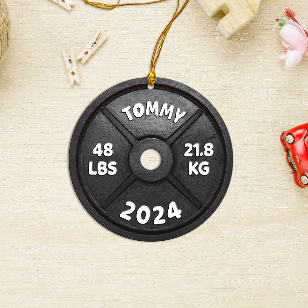 Weightlifting Christmas Ornament Customized, Gym Ornament Acrylic ...