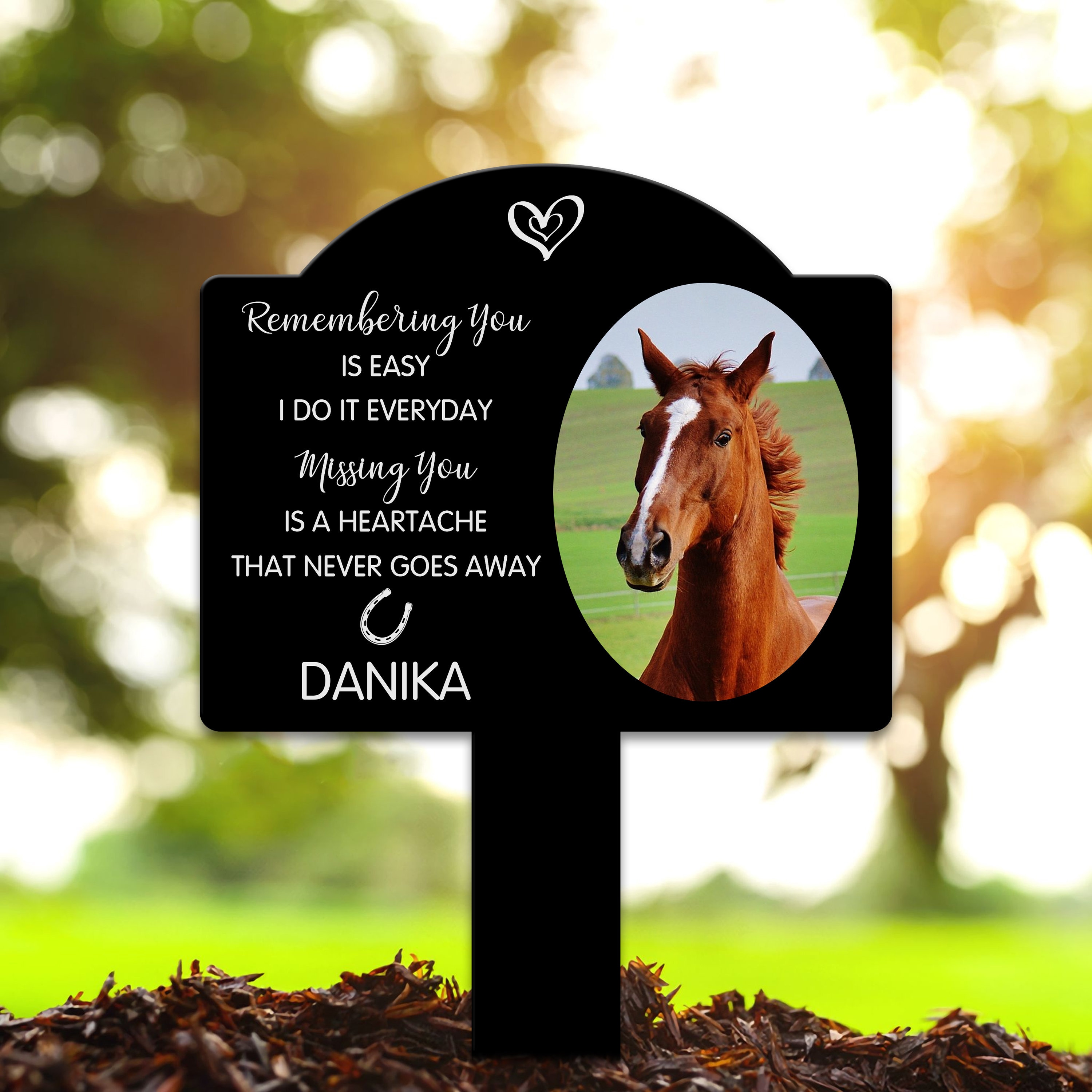 Personalised Horse Memorial Acrylic Plaque Stake Outdoor - Etsy