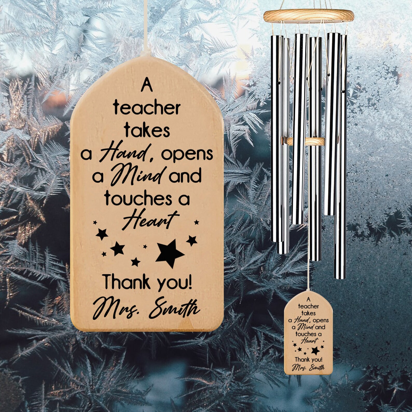 Teacher Day Wind Chime Thank You Teacher Gift Teacher - Etsy