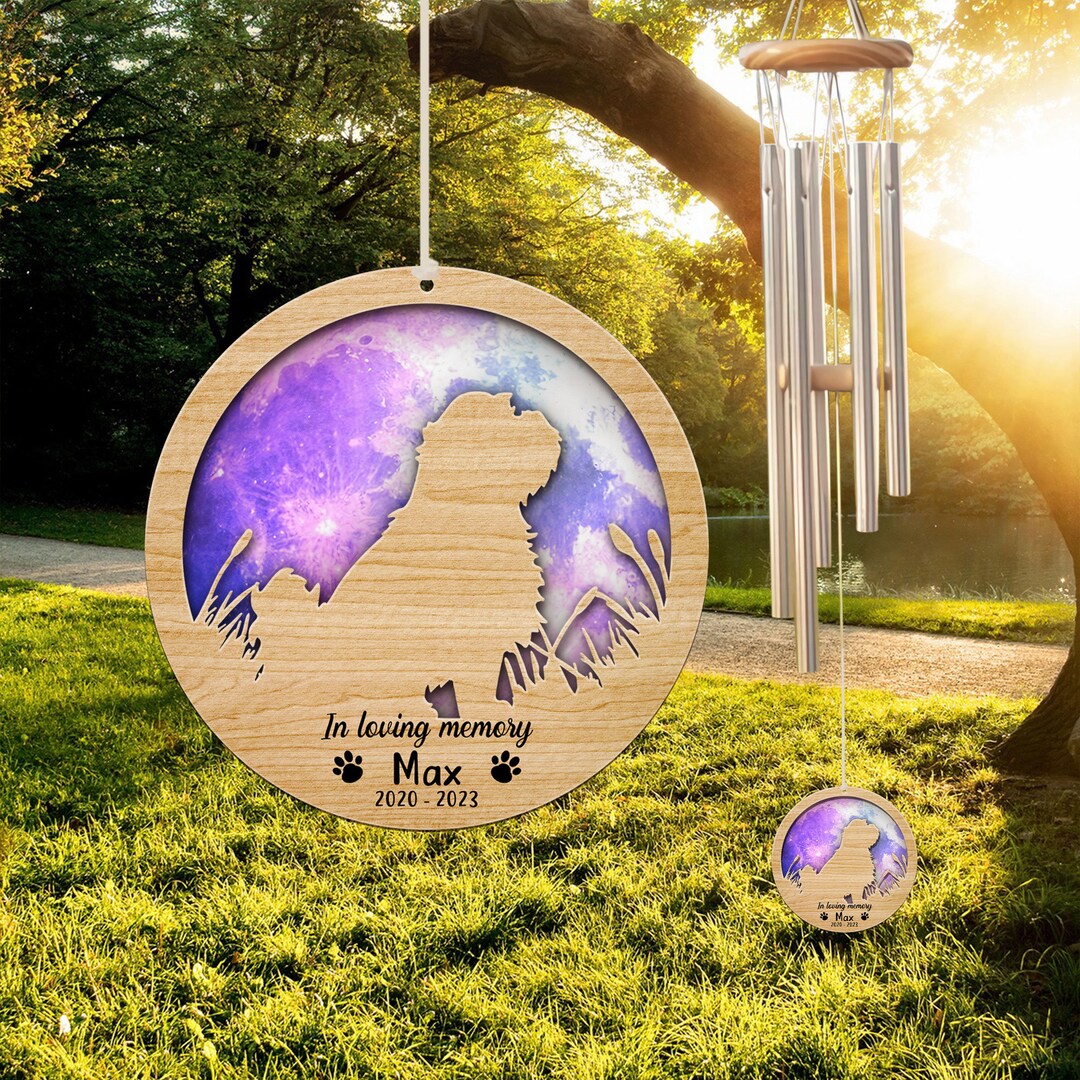 Personalized Pet Memorial Wind Chime, Dog Loss Sympathy Gift - Etsy