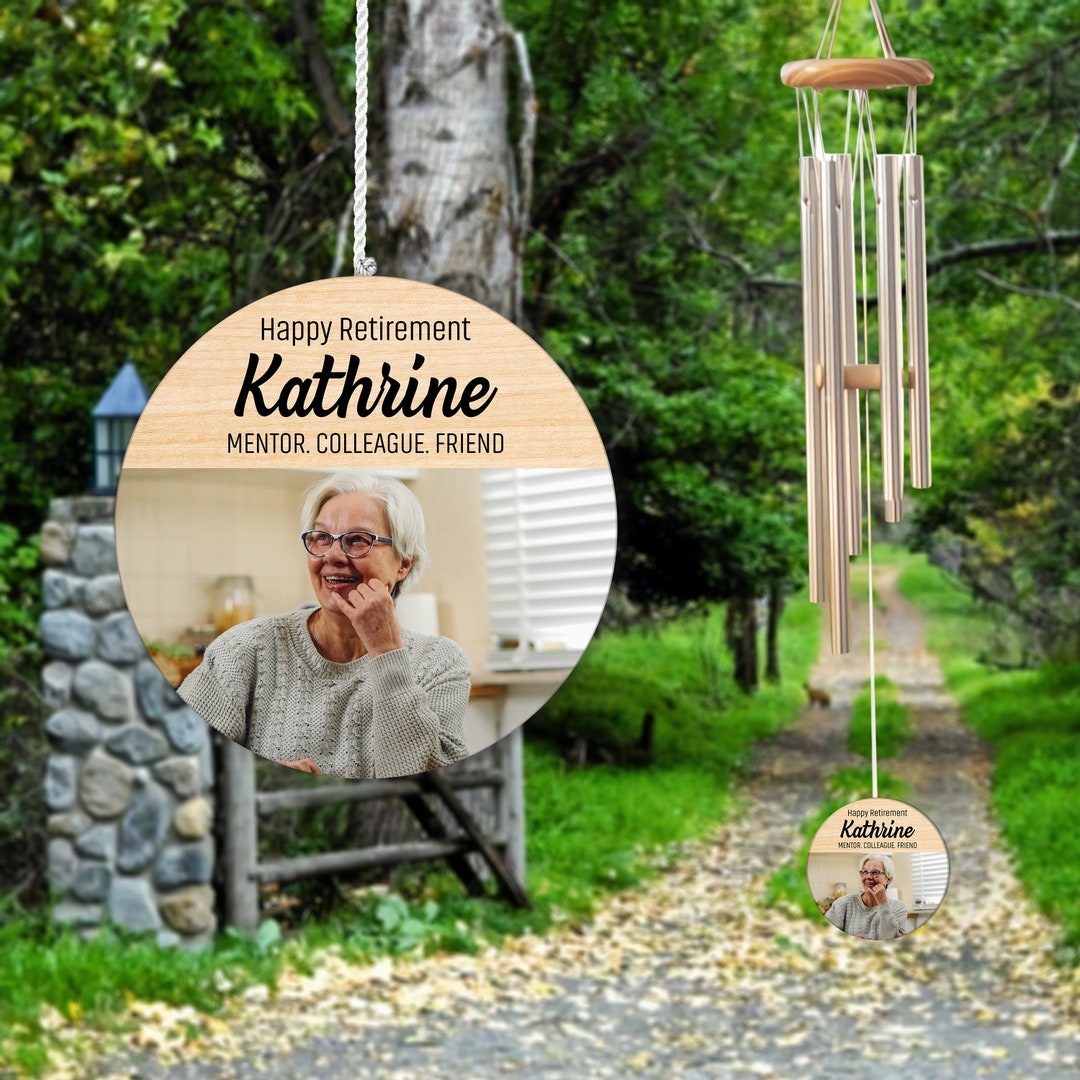 Personalized Photo Retirement Wind Chime, Thank you Gift For Retired ...