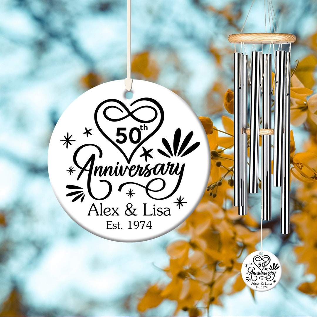 Anniversary Wind Chime, Infinity Wind Chime, Wedding Anniversary Gift ...