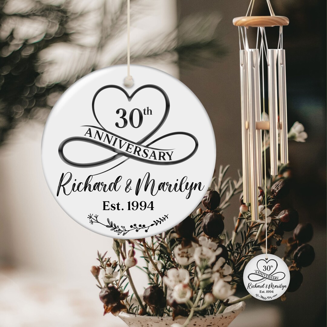 Custom 30th Anniversary Wind Chime, Infinity Wind Chime, Wedding ...