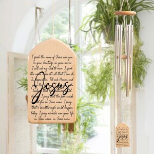 Jesus Wind Chime, Speak the Name of Jesus, Bible Verse Wind Chime ...