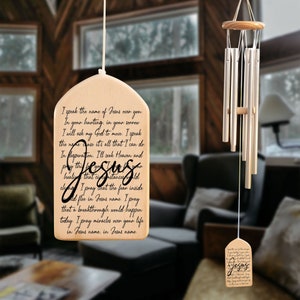 Jesus Wind Chime, Speak the Name of Jesus, Bible Verse Wind Chime ...