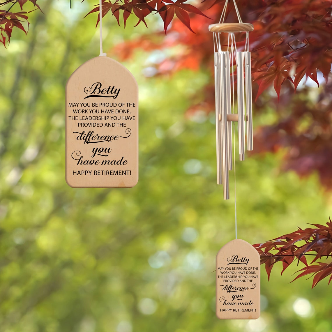 Happy Retirement Wind Chime Personalized Retirement | Etsy
