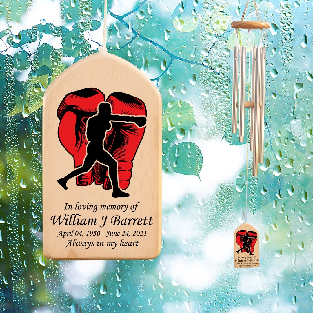 Custom Memorial Wind Chime, Boxing Wind Chime, Boxer Loss, Garden Decor ...