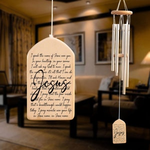 Jesus Wind Chime, Speak the Name of Jesus, Bible Verse Wind Chime ...