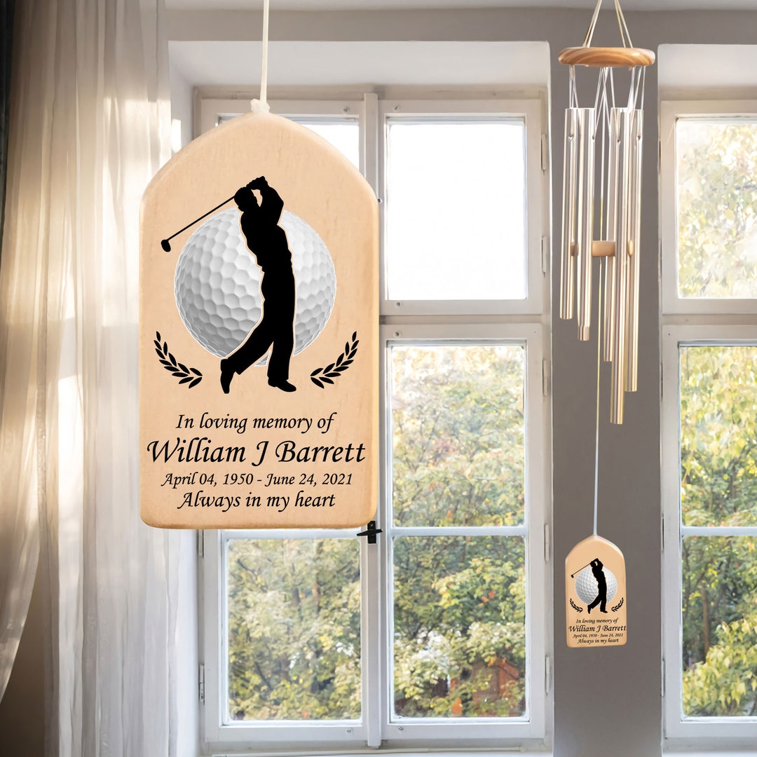 Golf Memorial Personalized Wind Chime, Loss of Golfer Golf Player, Loss ...