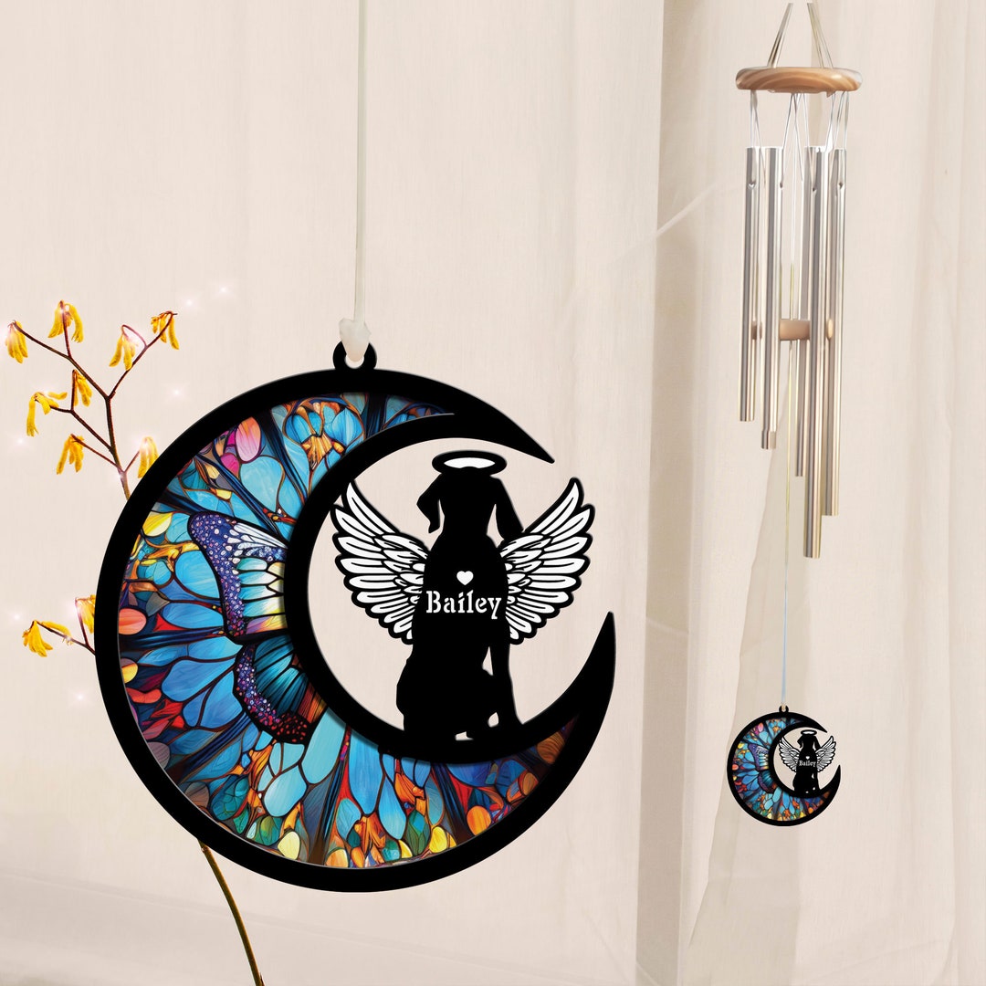 German Shorthaired Pointer Suncatcher Memorial Wind Chime, Pet Loss ...