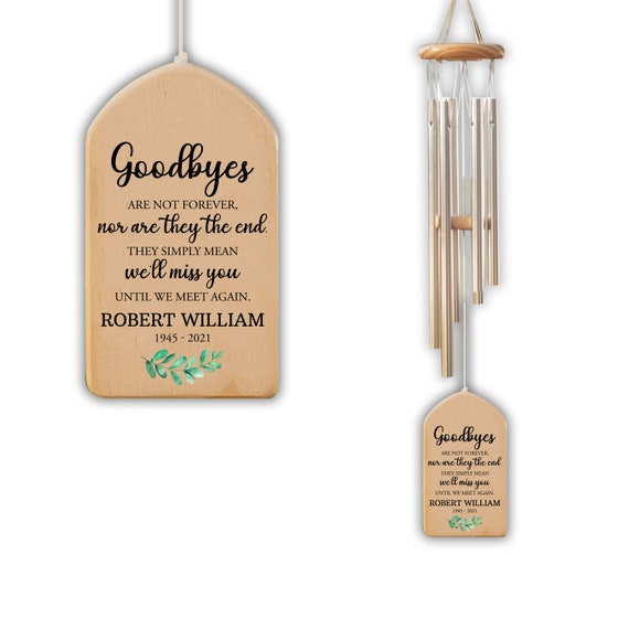 Wind Chime Quotes Personalized Memorial Wind Chime Gone, Yet Not