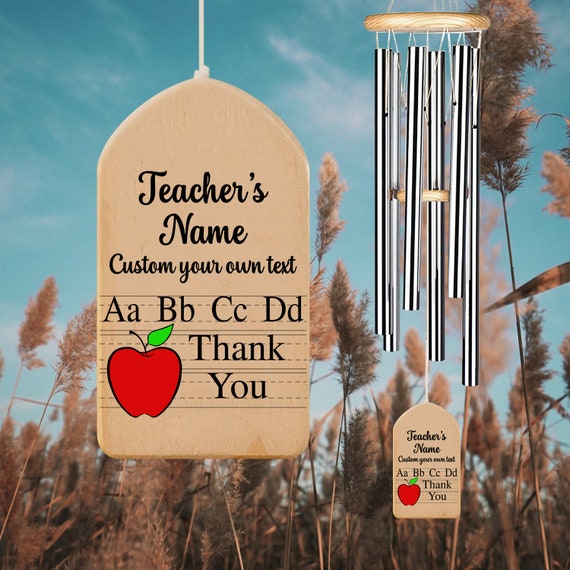 Teacher Thank You Wind Chime Teacher Gift Teacher Retirement - Etsy