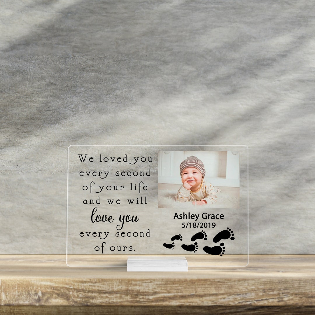Miscarriage Sympathy Table Plaque, in Loving Memory Baby Photo Frame ...