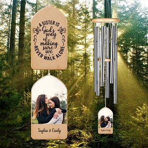 Sister Gift Custom Wind Chime, A Sister is Gods Way of Making Sure We ...