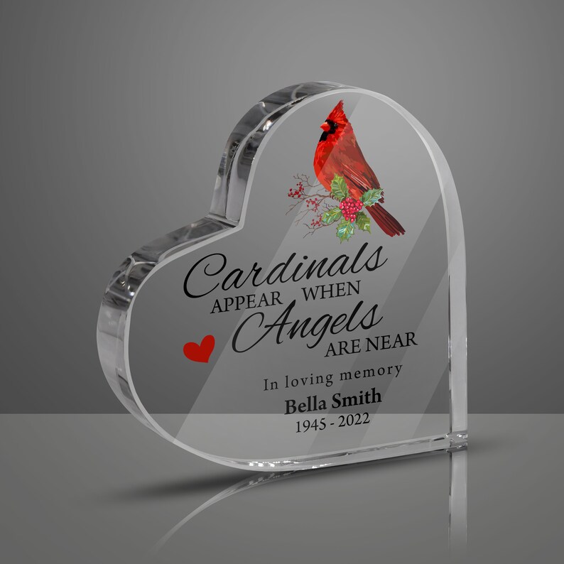 Personalized Cardinal Memorial Plaque, Cardinals Appear When Angels Are ...