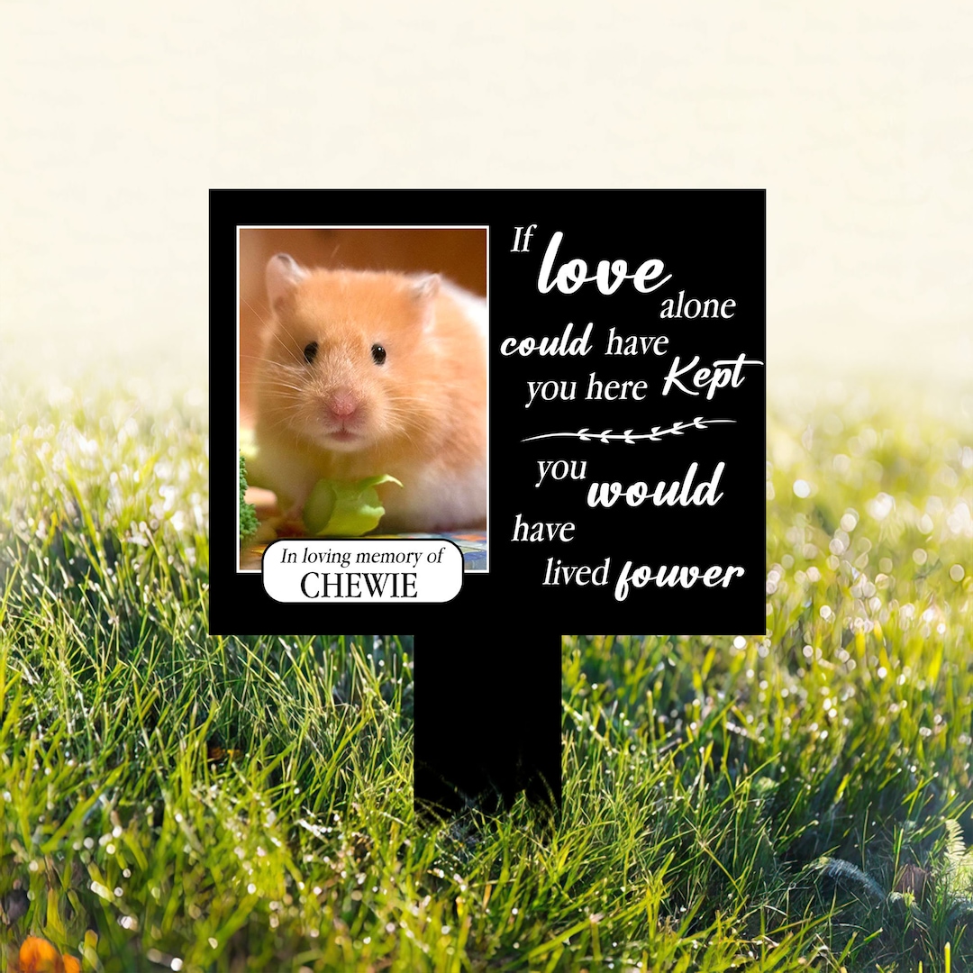 Loss of Pet Hamster Personalized Memorial Stake Acrylic, Hamster ...