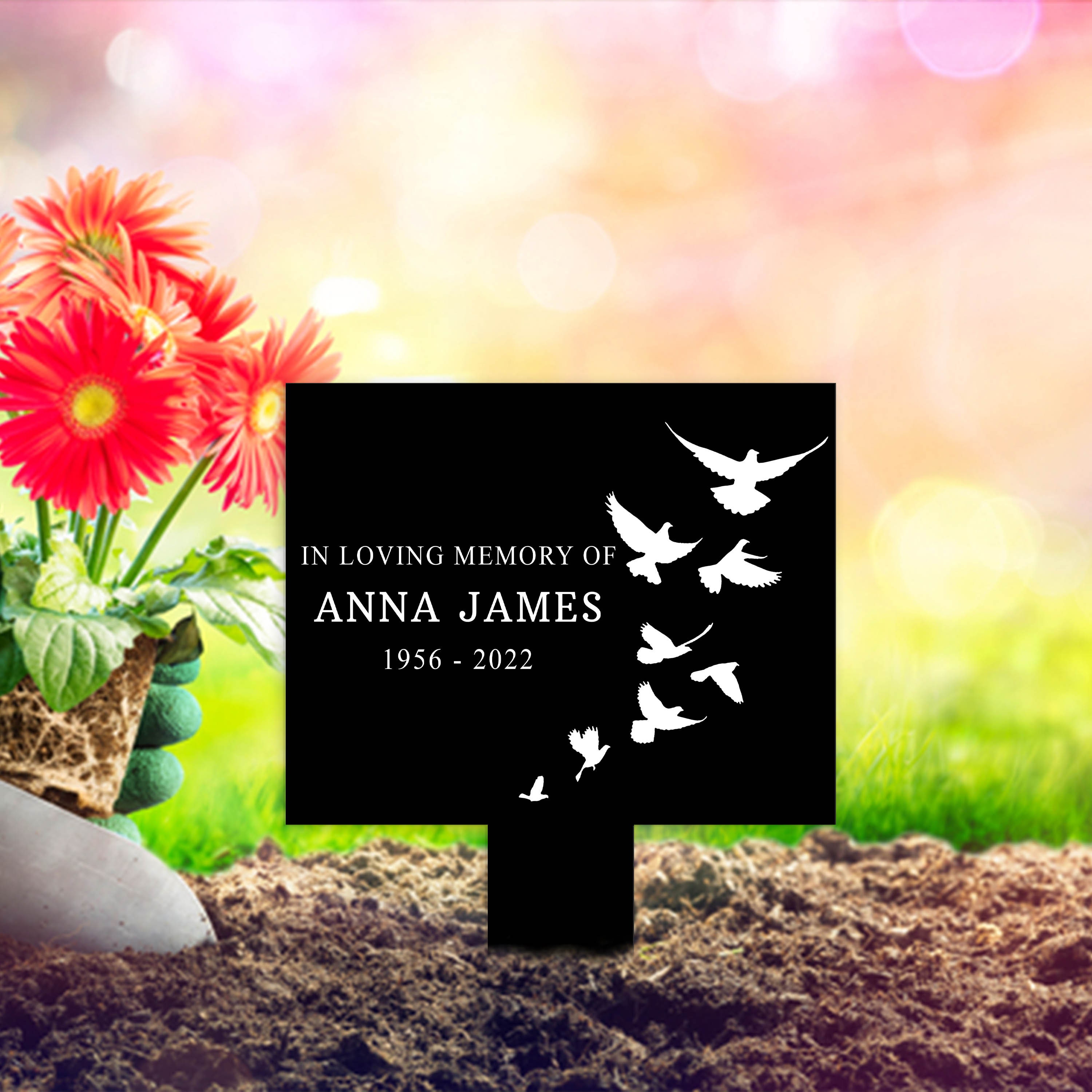 Personalised Sympathy Plaque Dove Peace Marker in Loving - Etsy
