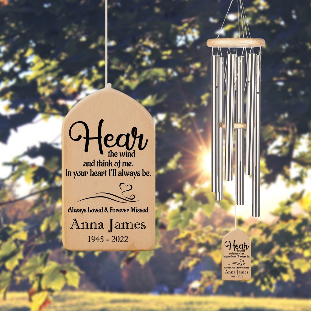 Personalized Memorial Wind Chime Hear the Wind and Know That | Etsy