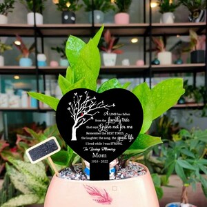 Custom in Loving Memory Stake Acrylic, A Limb Has Fallen, Tree of Life ...