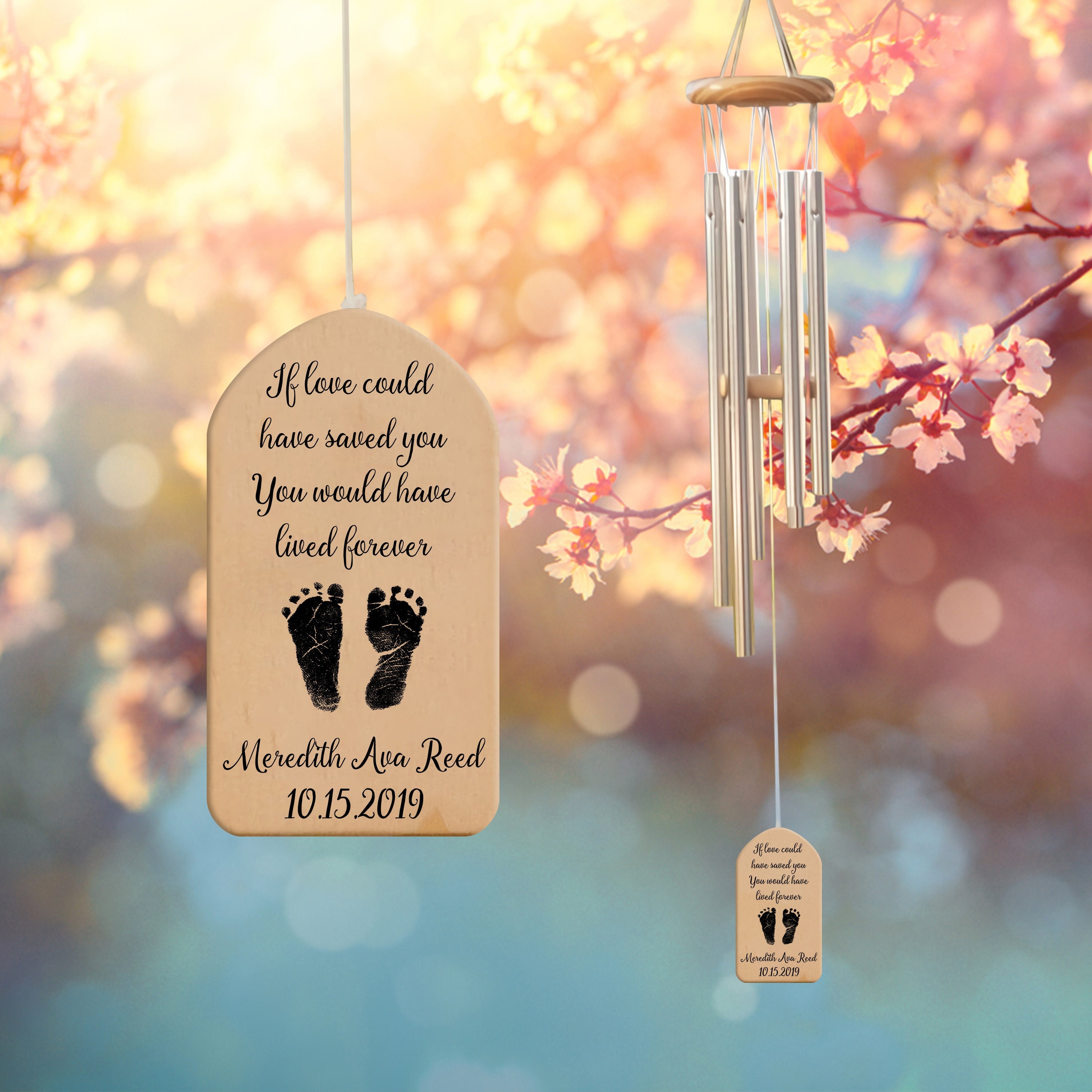 Baby Memorial Wind Chime, Infant Loss Stillbirth Stillborn Miscarriage ...