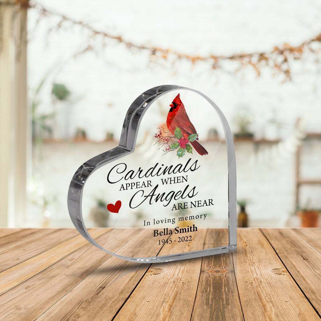 Personalized Cardinal Memorial Plaque, Cardinals Appear When Angels Are ...