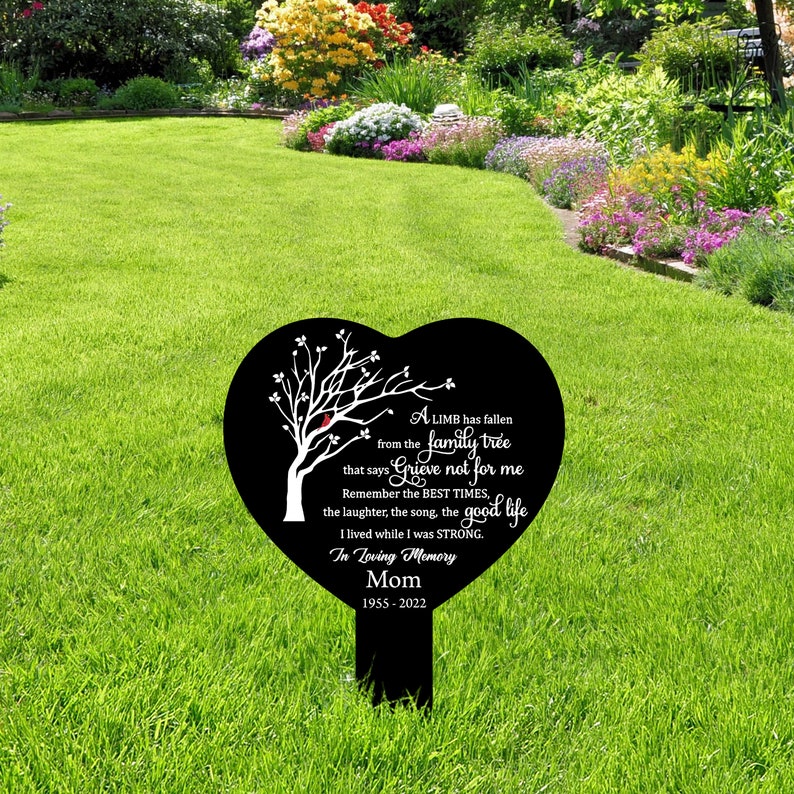 Custom in Loving Memory Stake Acrylic A Limb Has Fallen Tree - Etsy