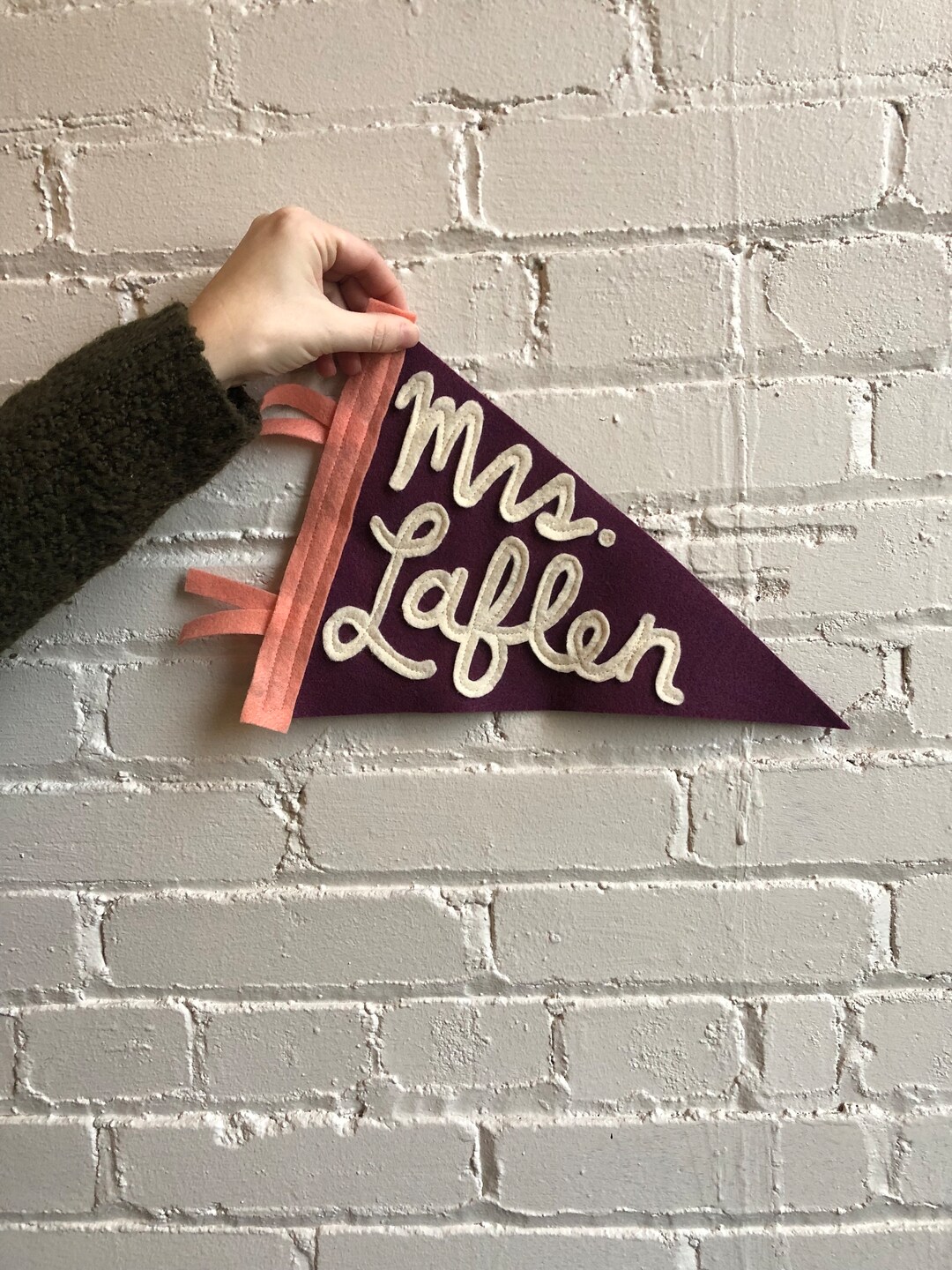 Personalized Teacher Pennant | Teacher Gift | Classroom Decor | End of ...