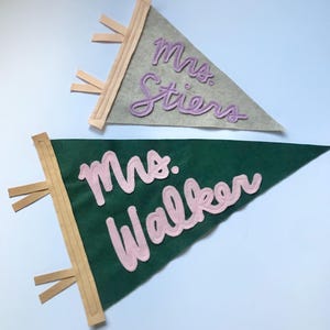 Personalized Teacher Pennant | Teacher Gift | Classroom Decor | End of ...