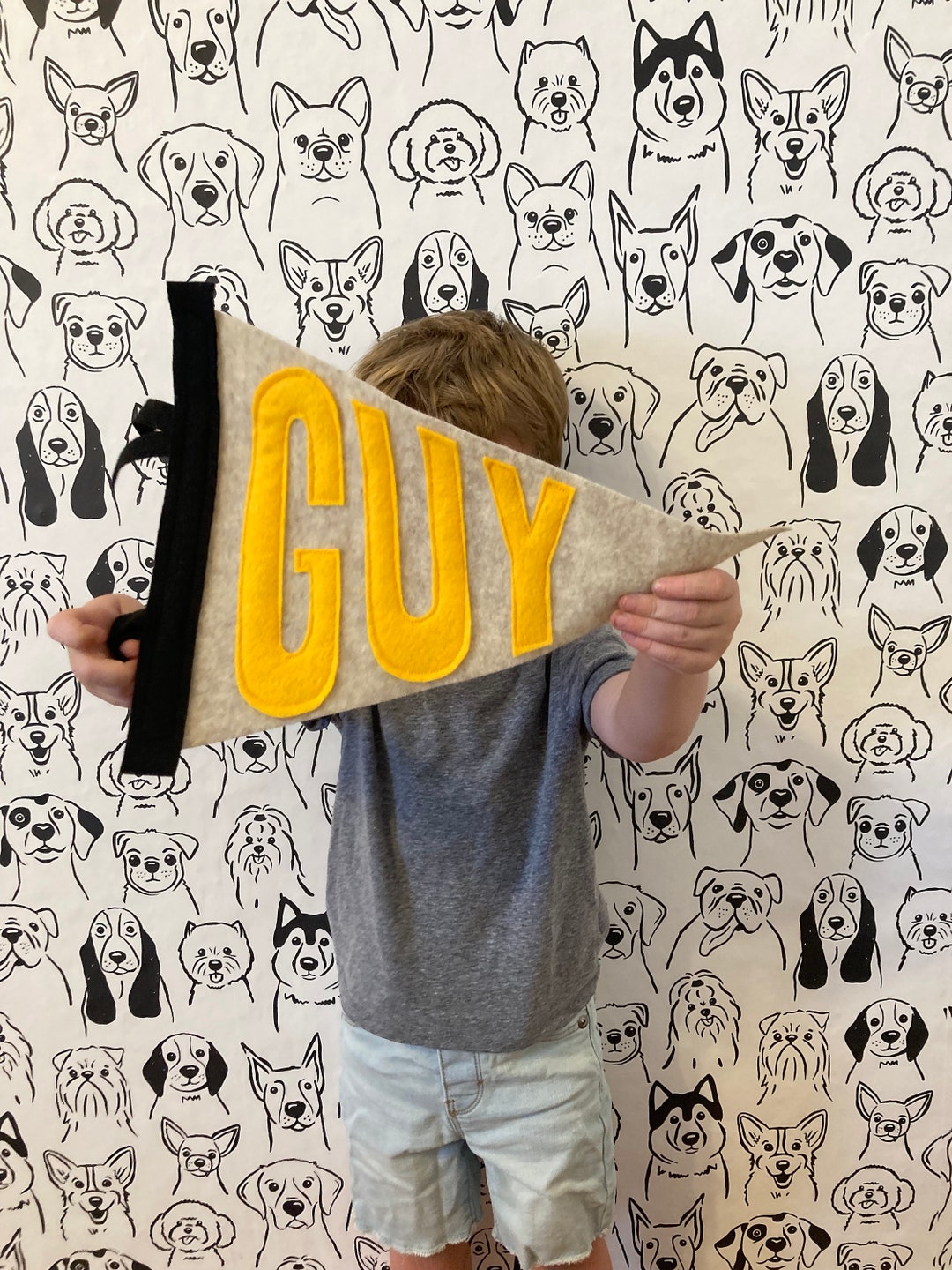 Personalized Name Pennants | Print | Cursive | Handmade | Felt ...