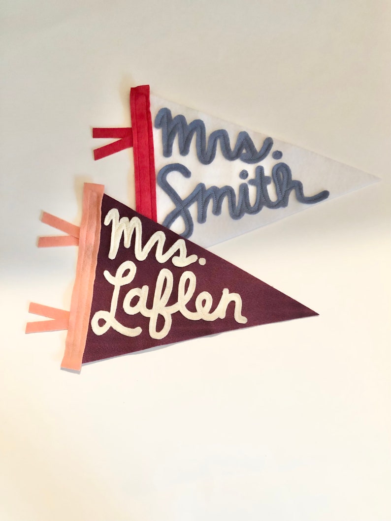 Personalized Teacher Pennant Teacher Gift Classroom Decor End of the ...