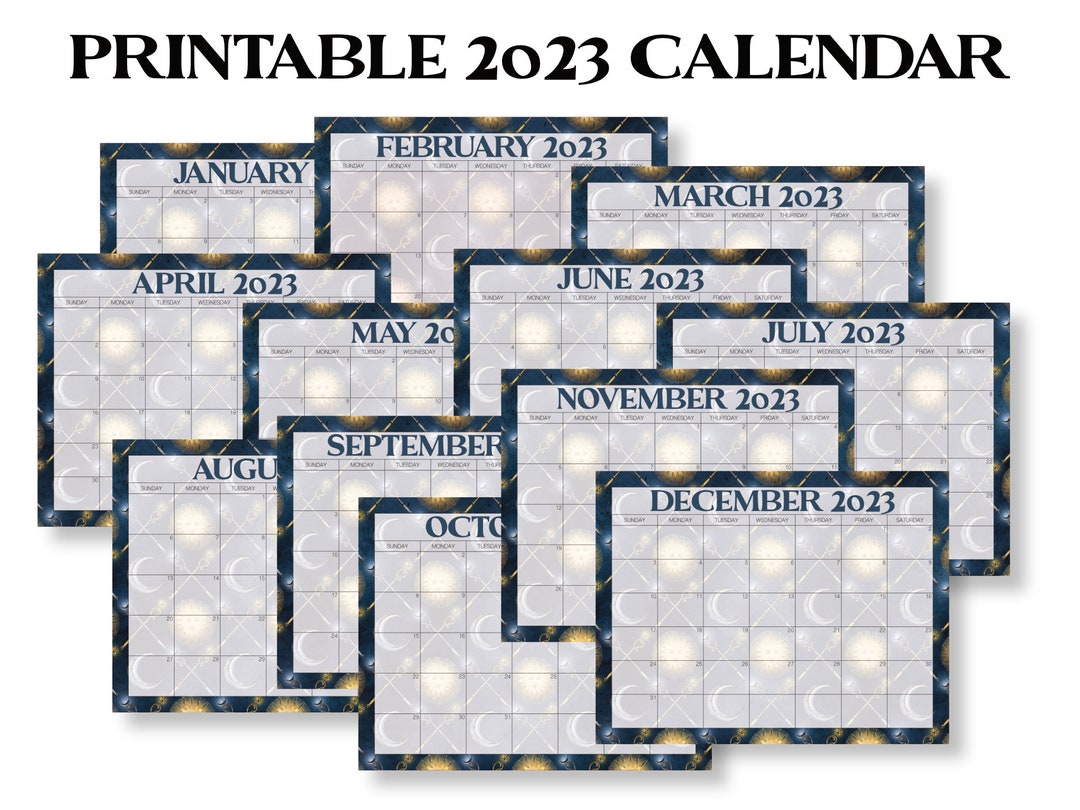 2023 Downloadable Calendar - 2023 Planner Printable - 2023 Printable ...