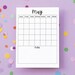 Printable Blank Calendar PDF Monthly Calendar Undated - Etsy