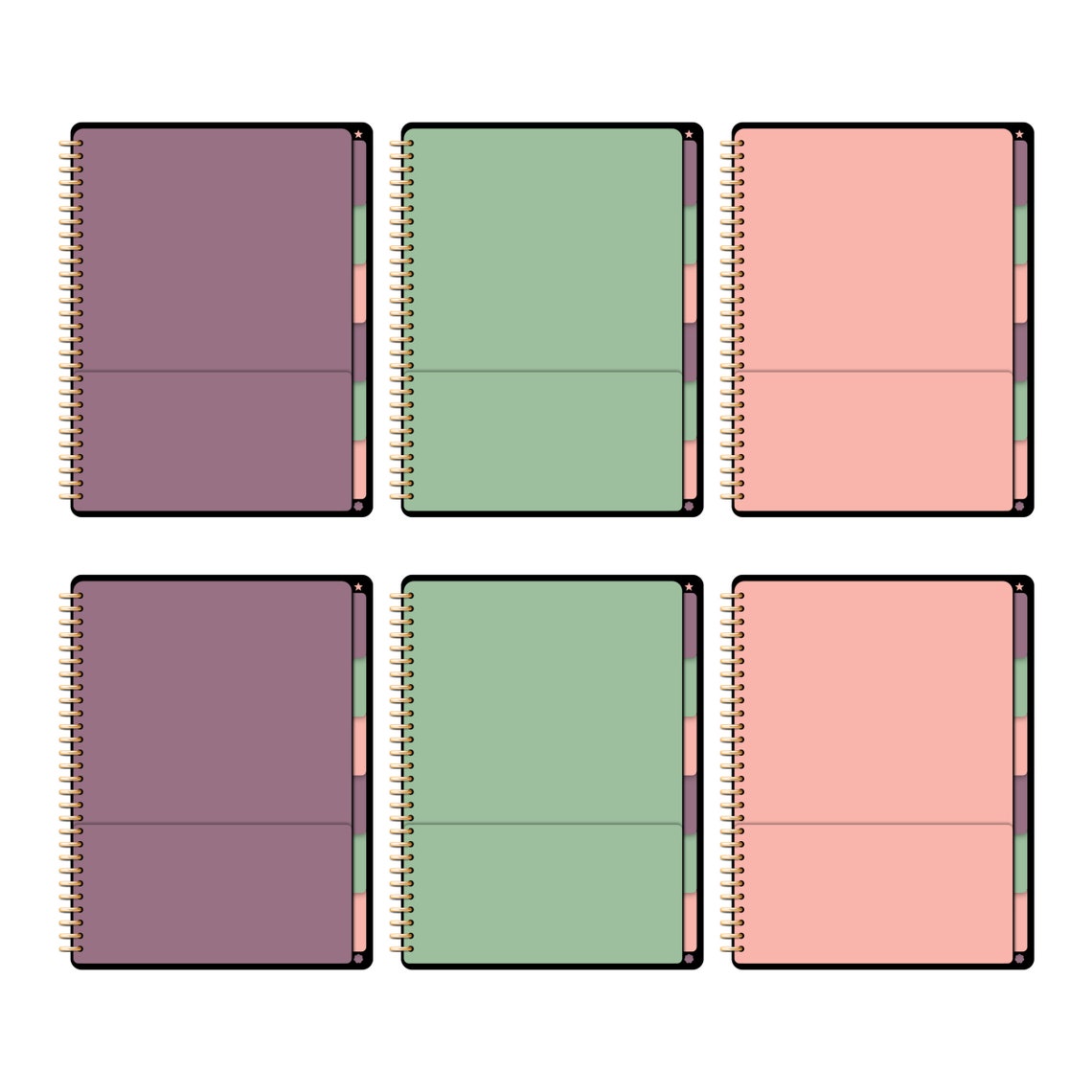 Dark Theme Digital Notebook Goodnotes Notability Notebook With Tabs ...