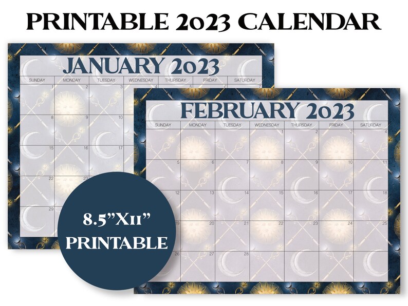 2023 Downloadable Calendar - 2023 Planner Printable - 2023 Printable ...