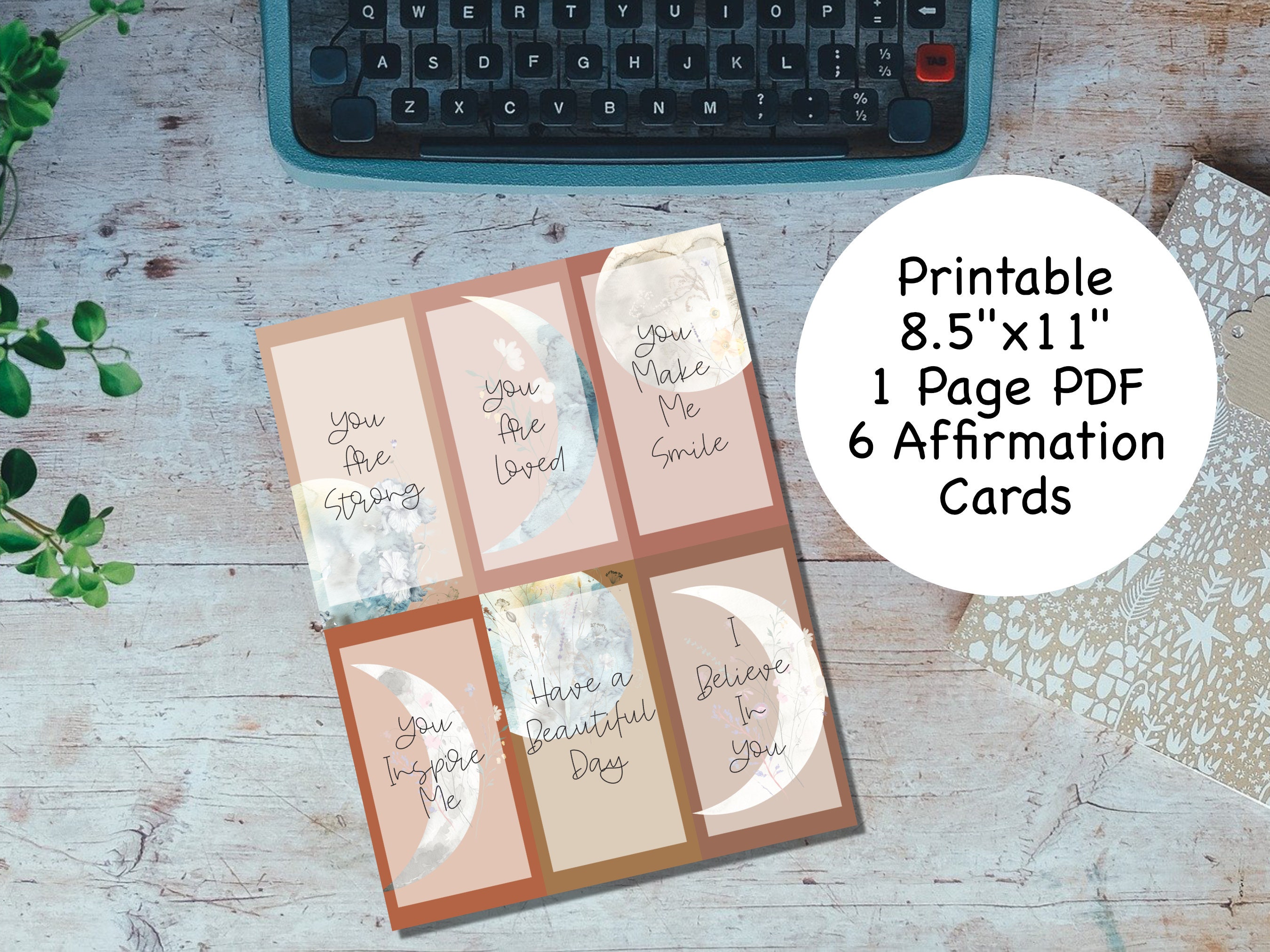Printable Affirmation Cards Lunch Box Notes Positive Affirmation Cards ...