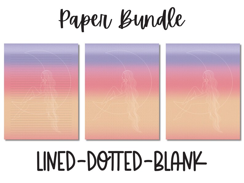Printable Stationery - 3 Page Bundle - Printable Lined Paper ...
