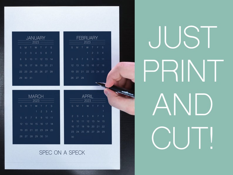 Printable Calendar for 2023 Printable Mini Calendars 2023 Mini Desk ...