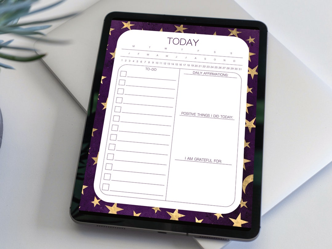 Daily Goodnotes Template - Undated Digital Planner Page - Digital Daily ...
