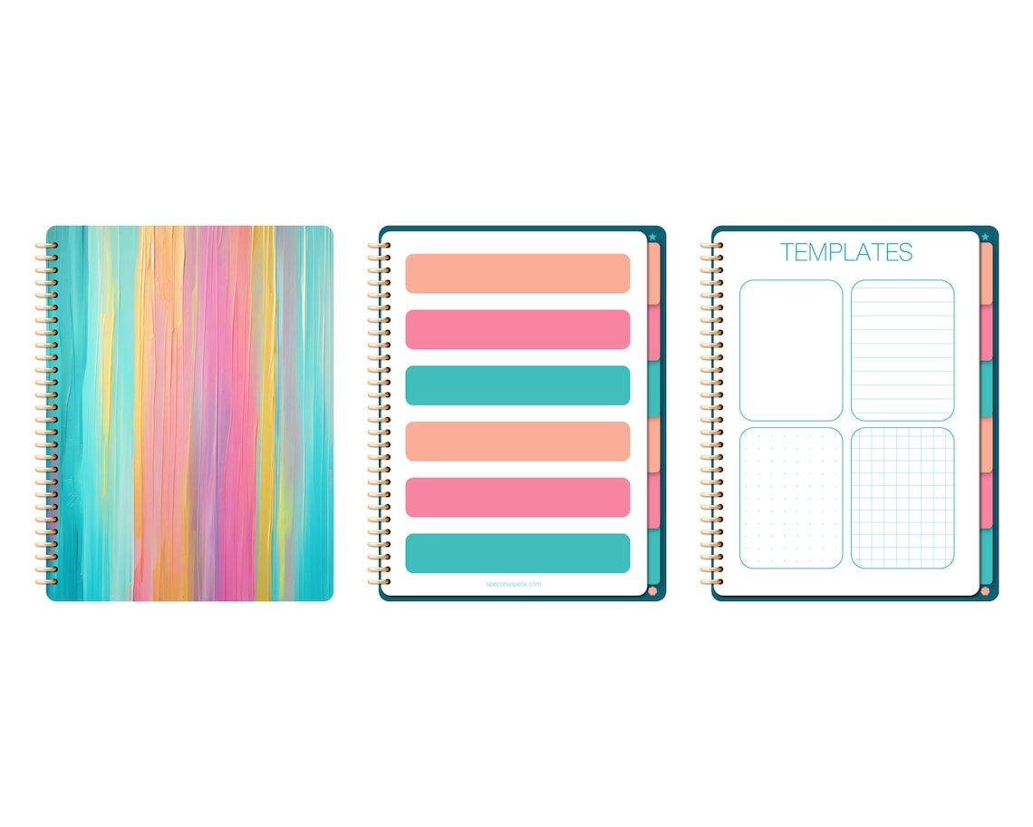 Colorful Paint Goodnotes Notebook Digital Notebook With 6 Subjects ...