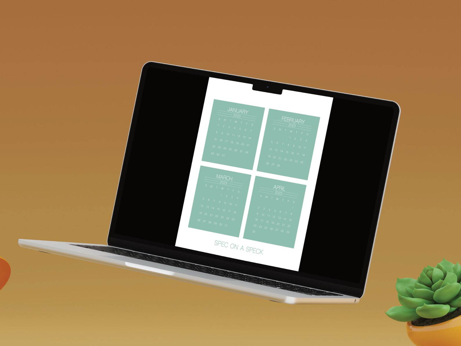 Printable 3.5x4 Calendar Cards for 2023 Mini Calendars 2023 Mini Desk ...