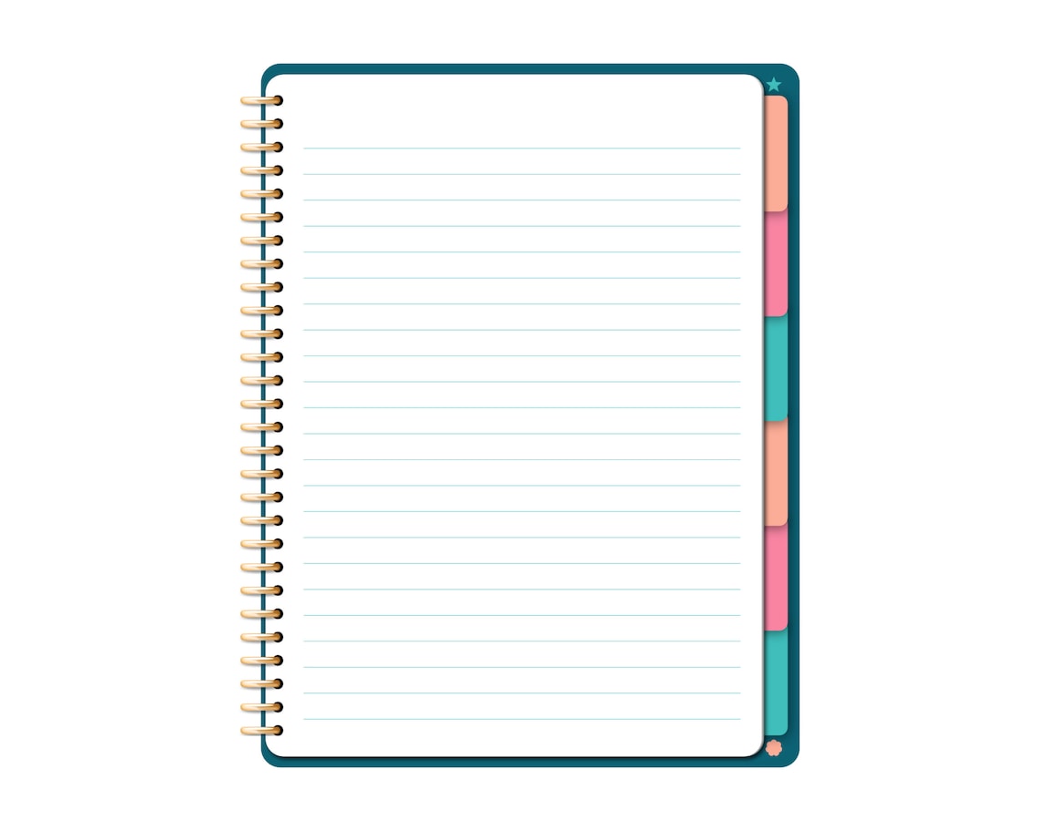 Colorful Paint Goodnotes Notebook Digital Notebook With 6 Subjects ...