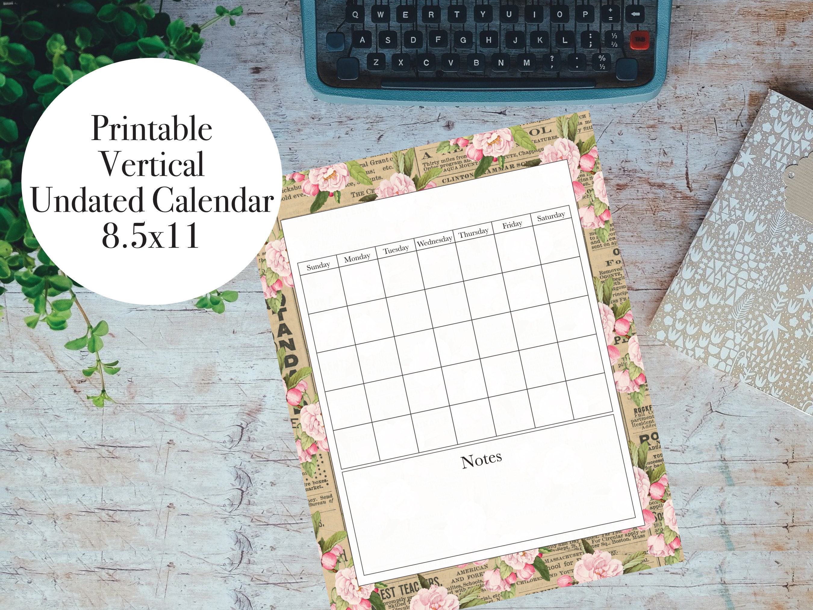 2023 Printable Calendar - Blank Monthly Calendar - Calendar Printable ...